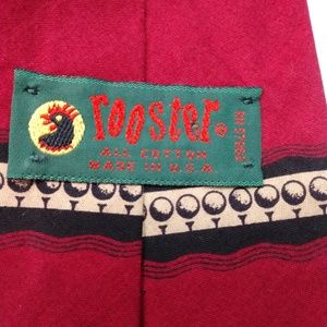 Rooster | Accessories | Rooster Mens Tie Golf Theme | Poshmark